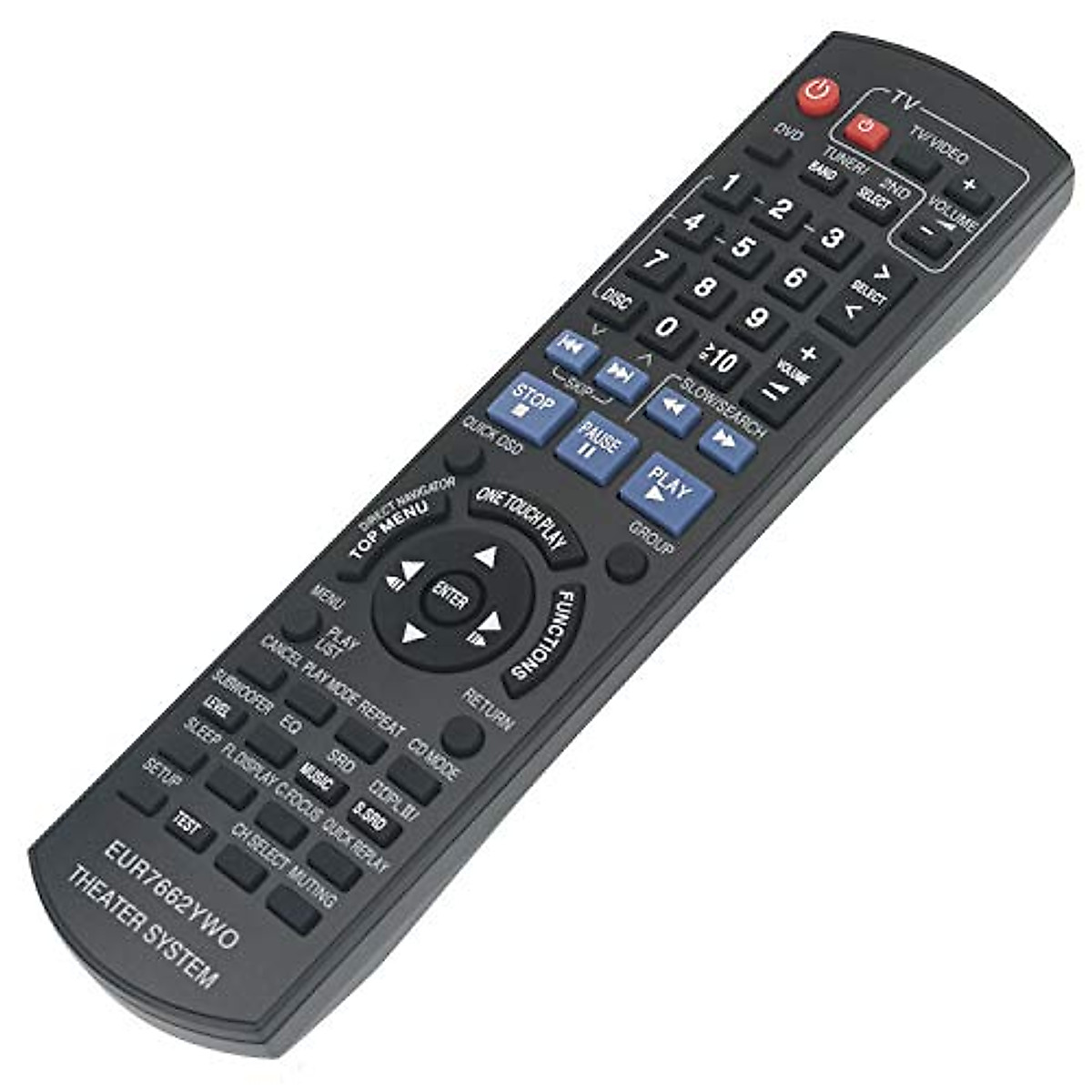 EUR7662YW0 Replace Remote Control fit for Panasonic DVD Home Theater Sound System SC-PT750 SC-PT753 SC-PT950 SC-PT1050 SC-PT953 SA-PT950 SA-PT1050 SA-PT750P SA-PT750PC SA-PT753 SA-PT950P