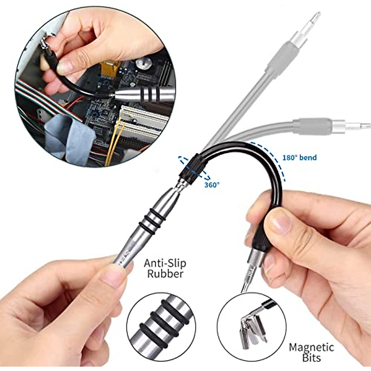 Computer Repair Tool Kit, Laptop Opening Tool, 135 IN 1 Professional PC Repair Tool, with 98 Magnetic Bit and 37 Practical Repair Tools, Compatible for MacBook, Tablet, iPhone, PS4, Xbox Controller