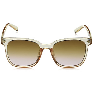 Calvin Klein Women's CK20519S Square Sunglasses, Crystal Beige, 55/19/145