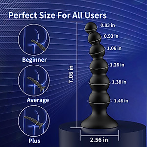 Vibrating Anal Beads Butt Plug Adult Sex Toys Anal Vibrator APP Control with 9 Vibrating Sex Toys for Men, Women and Couple Games Prostate Massager Adult Toys Bullet Vibrator Silicone Waterproof