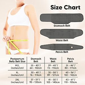3 in 1 Postpartum Belly Support Recovery Wrap – Postpartum Belly Band, After Birth Brace, Slimming Girdles, Body Shaper Waist Shapewear,Post Surgery Pregnancy Belly Support Band (Mystic Gray, M/L)