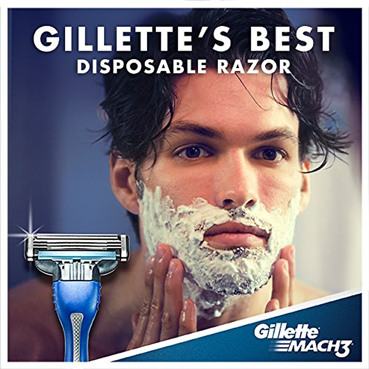 Gillette Mach3 Men's Disposable Razor, 3 Count, Mens Razors/Blades