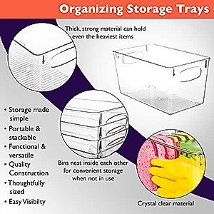 ClearSpace Plastic Storage Bins – Perfect Kitchen Organization or Pantry Storage – Fridge Organizer, Pantry Organization and Storage Bins, Cabinet Organizers