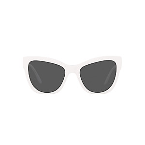 Versace Woman Sunglasses White Frame, Dark Grey Lenses, 56MM