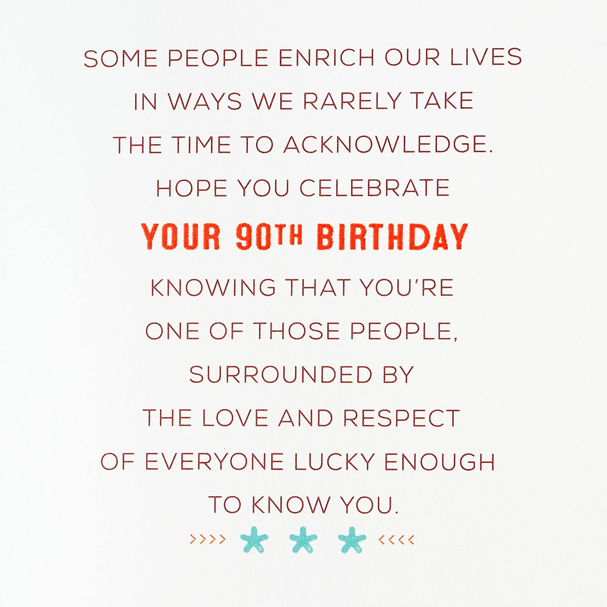 Hallmark 90th Birthday Card (90 Years Young)