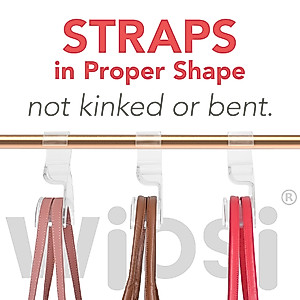 Wiosi Premium Clear Purse Hanger Closet Set of 12 - Durable Acrylic Organizers and Storage Bag Hanger for Luxury Closet - Purse Hanger Holder for Handbags Premium Backpack Purse Hooks