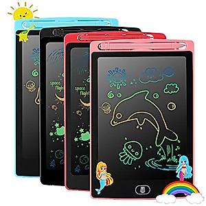 4 Pack LCD Writing Tablet for Kids Colorful Drawing Tablet for 3 4 5 6 7 Years Old Girls and Boys Toys Gifts Reusable Doodle Board 10 Inch for Toddlers Led Drawing pad for Child