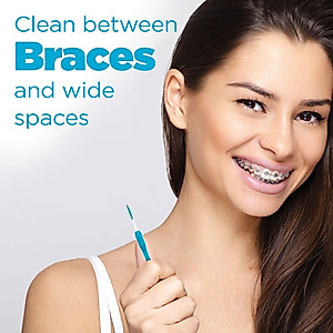 GUM Proxabrush Go-Betweens - Wide - Interdental Brushes - Soft Bristled Dental Picks for Plaque Removal &amp; Gum Health - Safe for Braces &amp; Dental Devices, 10ct