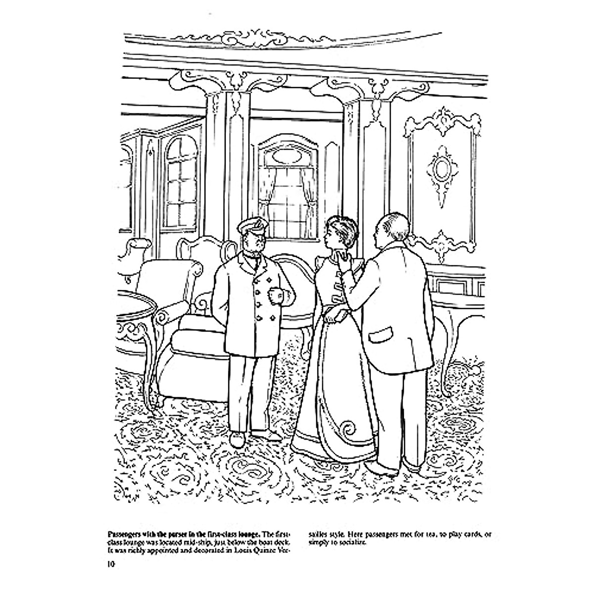 The Titanic Coloring Book (Dover World History Coloring Books)