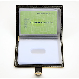 Karlling credit card holder wallet for women/man soft leather business card holder card case organizer bag with 20 card sleeves inside(Black)