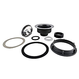 Plumb Pak PP20665 Plastic Fixed Post Style Kitchen Sink Strainer, Stainless Steel