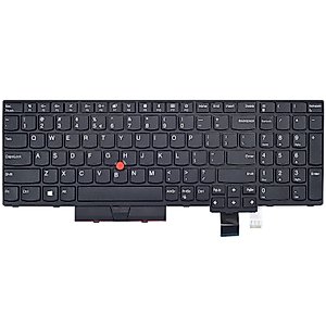 Replacement Keyboard for Lenovo Thinkpad T580 T570 P51S P52S Laptop Without Backlit US Layout P/N: 01HX259 01HX219 SN20P41521