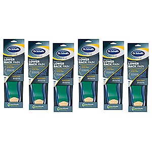 Dr. Scholl's Orthotics Lower Back Pain for Men Size (8-14) (Pack of 6)