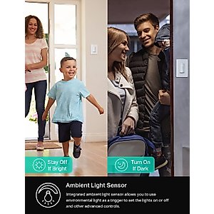 Kasa Smart WiFi Motion Sensor Switch, Single Pole, Needs Neutral Wire, 2.4GHz Wi-Fi Light Switch, Compatible with Alexa & Google Home, UL Certified, No Hub Required(KS200M),White,1-Pack