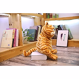 ZHAOFAFA Fat Orange Plush Cat Stuffed Animals Toy,Lifelike Yellow Tabby Cat Kitty Toy for Boys and Girls Children Xmas Birthday Gift,11.8/17.7 Inches (11.8 in（30 cm）)