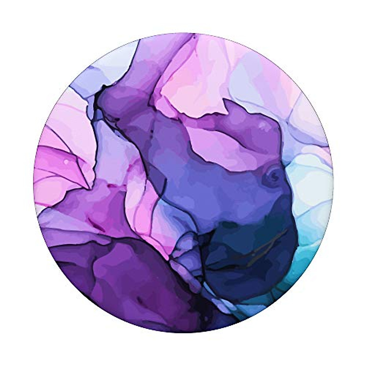 Elegant Purple Ink Abstract Colorful Swirl Pattern PopSockets PopGrip: Swappable Grip for Phones & Tablets