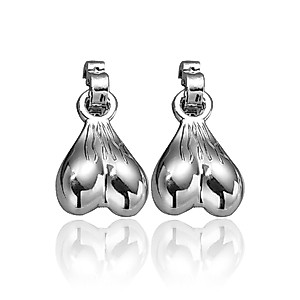 Set of 2 Shoe Charms for Girls/Boys, Distinctive Funny Shoe Accessories，Shoe Nuts Shoe Balls，Noticeable Shoe Clips (Silver)
