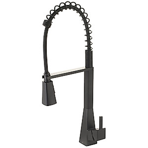 Olympia K-5070-MB i3 Single Handle Pre-Rinse Spring Pull-Down Kitchen Faucet Matte Black
