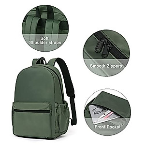 CLUCI Backpack for School Classical Bookbag College High School Bags for Boys&Girls Sports Green Backpack Kids Lightweight Casual Daypack Waterproof Travel Rucksack