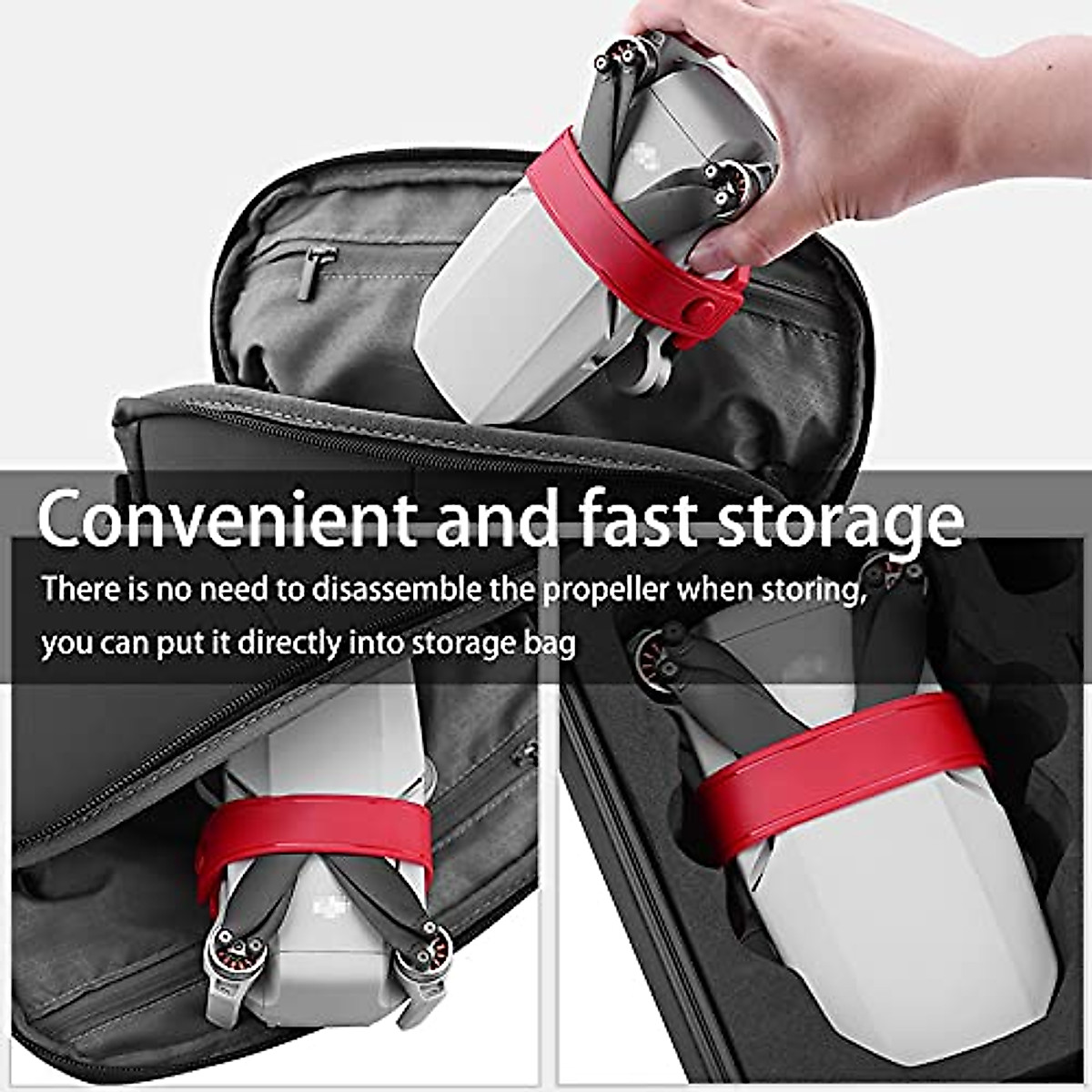 Propeller Guard Strap Holder Protector Stabilizer for DJI Mavic mini/Mini 2/Mini SE drone accessories (Red)