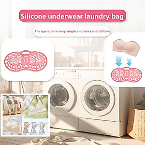 TOPofly Silicone Bra Washing Bag, Silicone Bra Washing Bag 14.8x8.9 Inch Bra Bags for Laundry Flexible Comfortable Bra Washer Protector for Laundry, Washing Machine, Dryer, Bra Washing Machine Bag