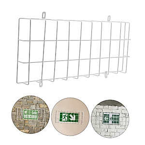 Lampshade Protection Net Signs Emergency Light Exit Sign Protective Guard Emergency Guard Exit Sign Wire Guard Exit Sign Cage Exit Light Guard Exit Sign Guard White Iron OSALADI