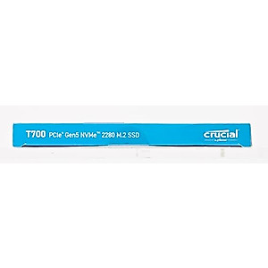 Crucial T700 4TB Gen5 NVMe M.2 SSD - Up to 12,400 MB/s - DirectStorage Enabled - CT4000T700SSD3 - Gaming, Photography, Video Editing & Design - Internal Solid State Drive