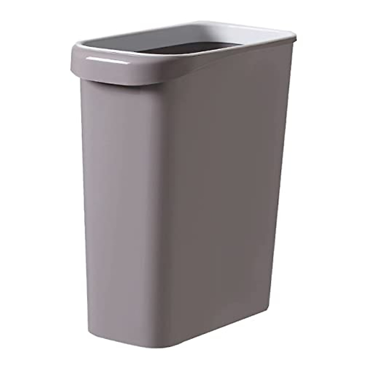 YINGying 2022Plastic Garbage Can with Handle Small Wastebasket Slim Garbage Can 5 Gallon Rectangular Trash Can for Kitchen, Bathroom, Bedroom, Home Office,Gray