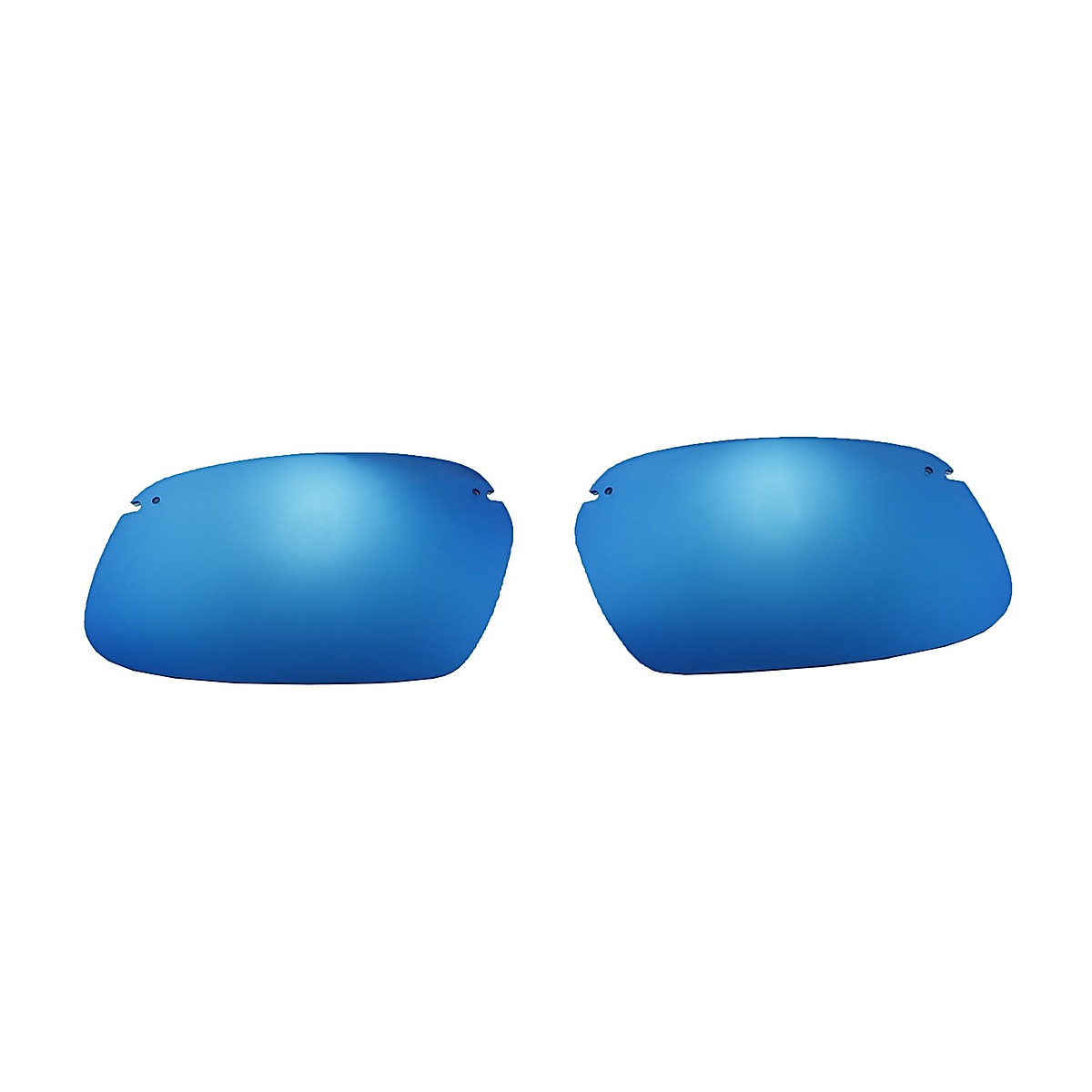 Walleva Two Pairs Polarized Replacement Lenses for Maui Jim Kanaha Sunglasses - Fire Red + Ice Blue