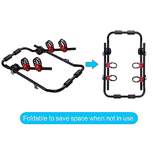 Blueshyhall Bike Carrier Trunk Mount Bike Rack for SUV Car Heavy Duty 2 Bike Carrier Mount