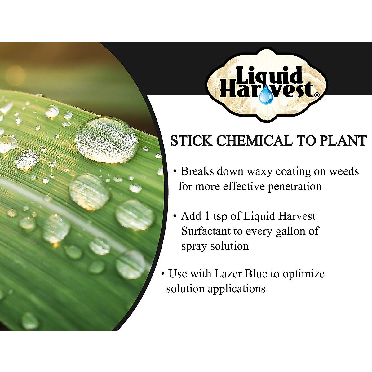 Liquid Harvest Surfactant 8 oz and Mesotrione 8 oz Bundle for Effective Lawn & Turf Grass Weed Control