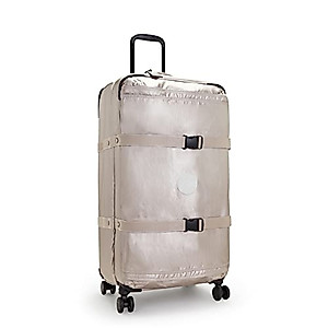 Kipling Women's Spontaneous 31-Inch Softside Spinner Wheel Luggage, Integrated TSA Accepted Lock, Metallic Glow, One Size