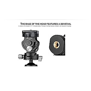 LEOFOTO VH-10S Monopod Two Way Tilt Head Arca Compatible w Large Comfort Knob