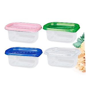 BUTIFULSIC 12 Pcs Disposable Rectangular Plastic Lunch Boxes with Lids Sealed Food Containers for Meal Prep Fruits and Cakes Multi Color Green