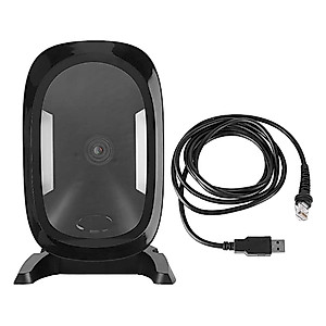 Sonew Hands- QR Barcode Scanner, Wired Omnidirectional Automatic Barcode Reader for Supermarket Pharmacy Retail Store Warehouse Cash Register