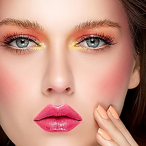 Natural Cat Eyelashes Mink Lashes Wispy Thinner Band 14mm False Eyelashes Natural Look 3D Volume Lashes C Curl Fake Eyelashes 7 Pair Siligli