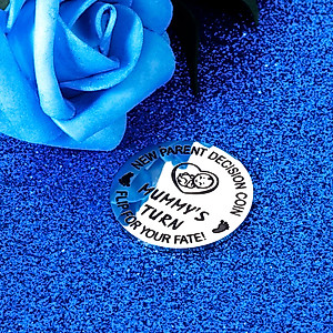 New Baby Gifts Decision Coin for Mummy Daddy to Be Wife Husband Pregnancy Gifts for First Time Moms Dads New Parents Gifts for Christmas Mothers Fathers Day Birthday,Double-Sided