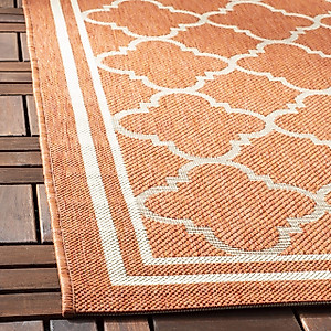 SAFAVIEH Courtyard Collection 2'3" x 12' Black/Beige CY6918 Trellis Indoor-Outdoor Waterproof Easy-Cleaning Patio Backyard Mudroom Runner-Rug