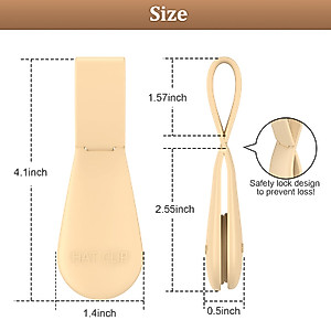 Fikoksol Magnetic Hat Clip for Travel on Bag, Light Khaki Silicone Hat Clip Magnet Hat Holder Hat Hook for Bag Tote Luggage, Beach Straw Hat Carry Clip, Vacation Traveling Essentials Accessory