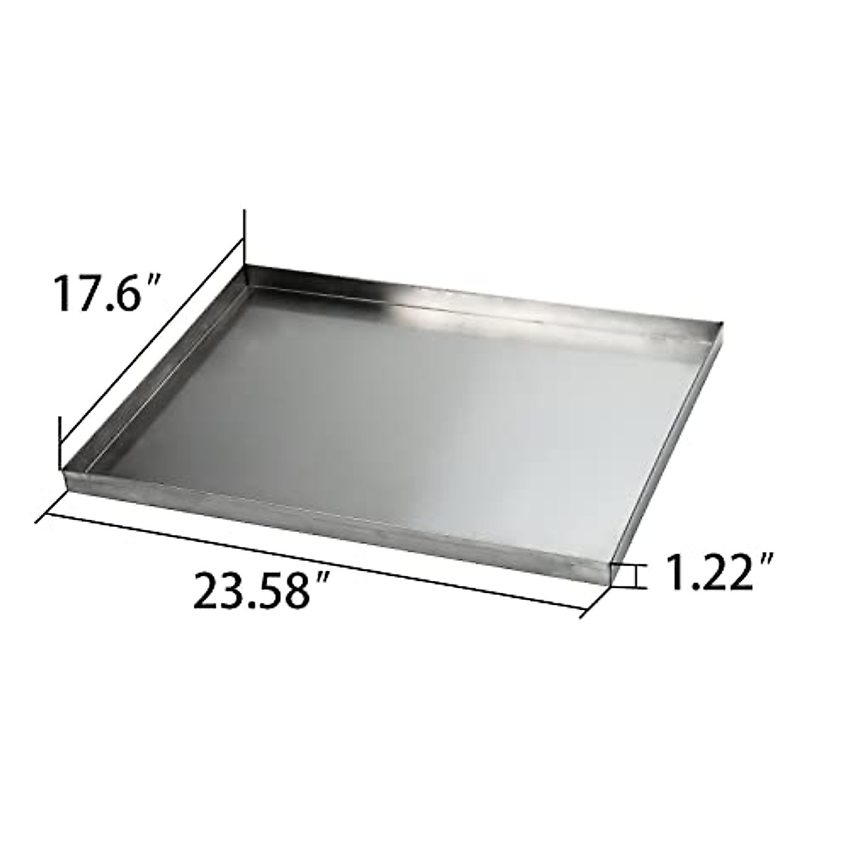 Confote 23.6"x17.6" Stainless Steel Replacement Tray for Dog Crate, Chew-Proof and Crack-Proof