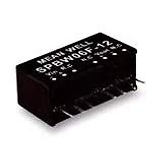 Mean Well DPBW06G-15 Isolated DC/DC Converters 18-75Vin +/-15Vout +/-200mA SIP Reg TH