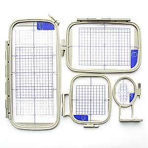 CKPSMS Brand - #Embroidery Hoop-4 Embroidery Hoop Compatible with/Replacement for Brother brand PE770 PE700 PE700II Machine - PE-770 Condition + (Embroidery Hoop-4 1SET)