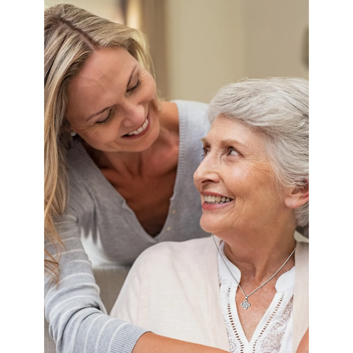 Harry and Henry Birthday Gifts for Women 40th 50th 60th 70th 80th 90th Birthday Necklace for Her Zircon Love Knot Necklace Gifts for Birthday （80th birthday gifts for her）