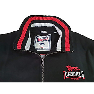 Lonsdale DOVER Black Zip Jacket Sweatshirt Regular Fit (X-Large (XL) Regular-Fit)