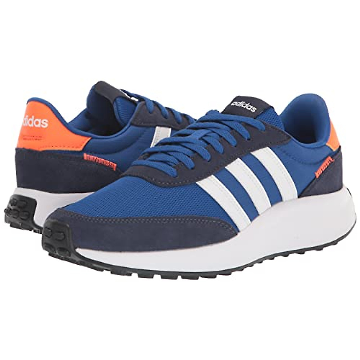 adidas Men's 70s Running Shoe, Team Royal Blue/White/Impact Orange, 13