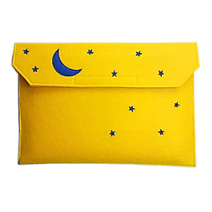 Laptop Case for Apple MacBook Air, Apple MacBook Pro 13.3/13.6 inches, Handmade Felt Laptop Sleeve, Original Design Laptop Sleeve, Handmade unique cover, Felt laptop Carrying bag yellow color