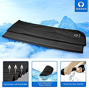 Sukeen [4 Pack Cooling Towel (40"x12"),Ice Towel,Soft Breathable Chilly Towel,Microfiber Towel for Yoga,Sport,Running,Gym,Workout,Camping,Fitness,Workout & More Activities