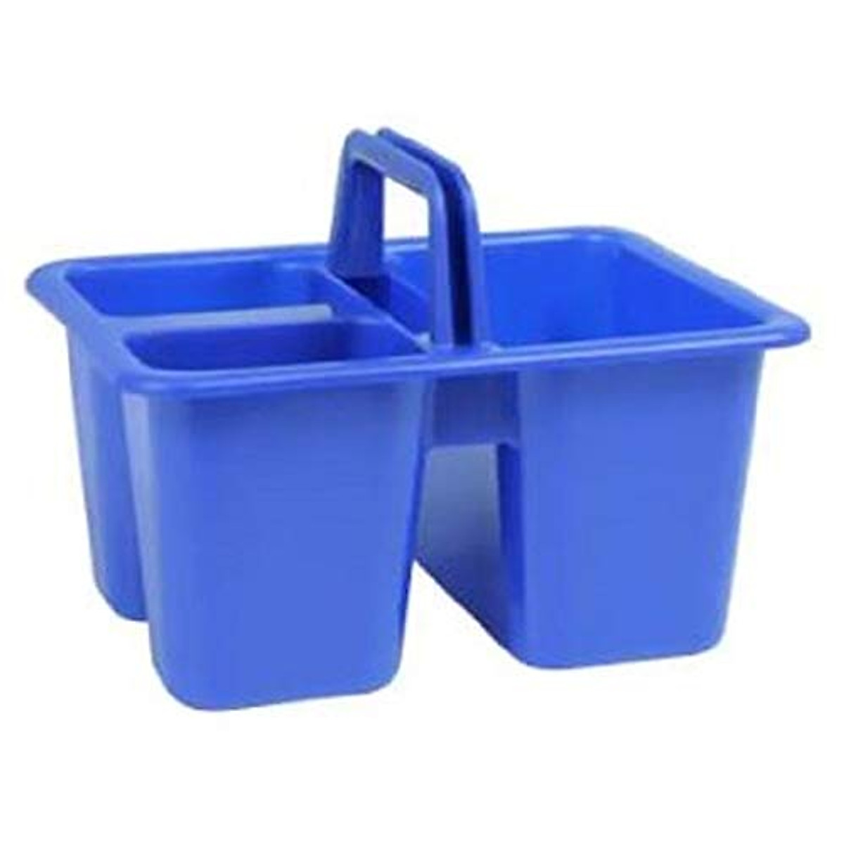 Kids Arts & Crafts Small Plastic Caddies with Handles, 3 Compartments, Assorted Colors 4-ct Set