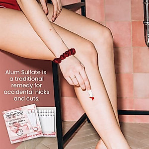 Mineroll Styptic Stick Shave Accessories (4-Packs, 80-Sticks) Stops Bleeding for Razor Nicks and Minor Cuts for Men & Women, Sanitary and Great for Barbers & Personal, Shaving Kit Essential (1)