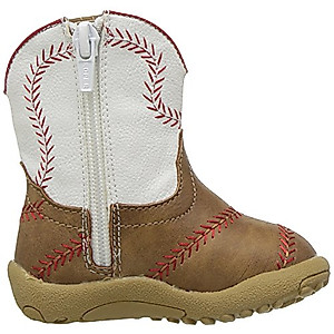 Roper Infants Cowbabies Roper Baseball Boot, Tan, 4